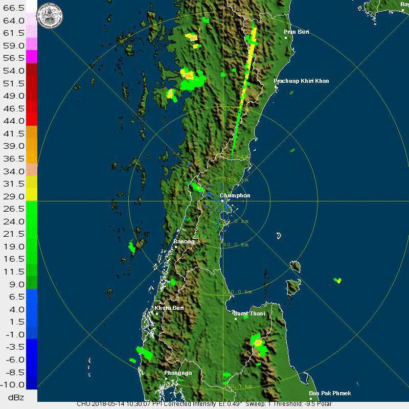 ChumPhon Radar Image from TMD