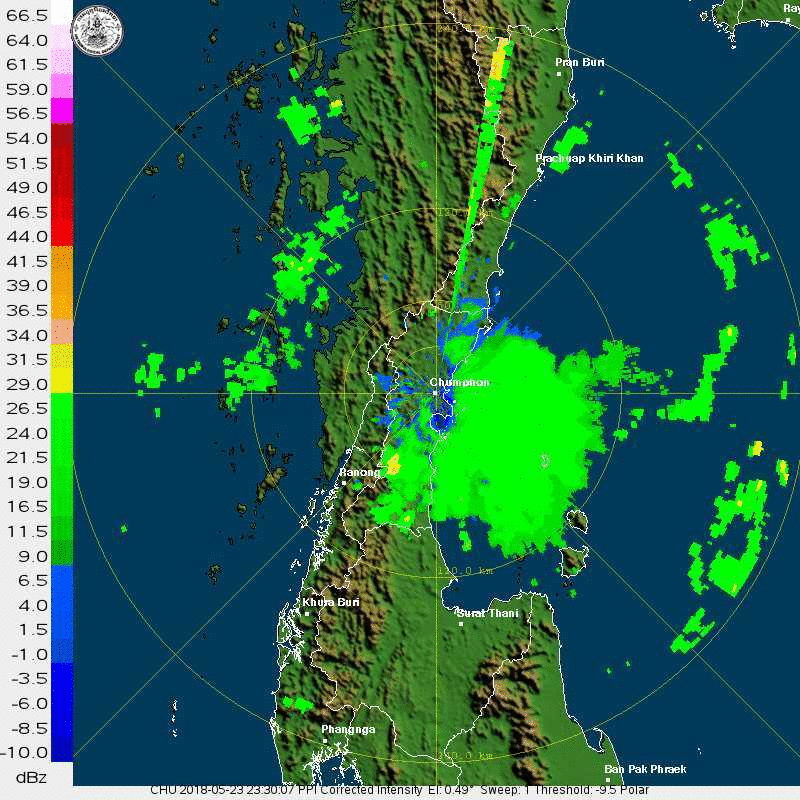 ChumPhon Radar Image from TMD