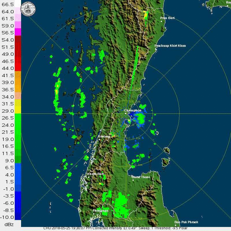 ChumPhon Radar Image from TMD
